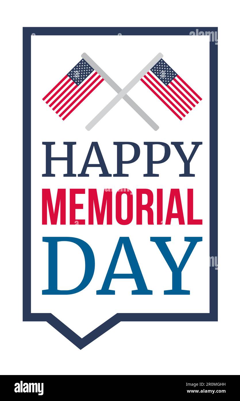 Memorial Day Banner with american flag. Vector Stock Vector Image & Art ...