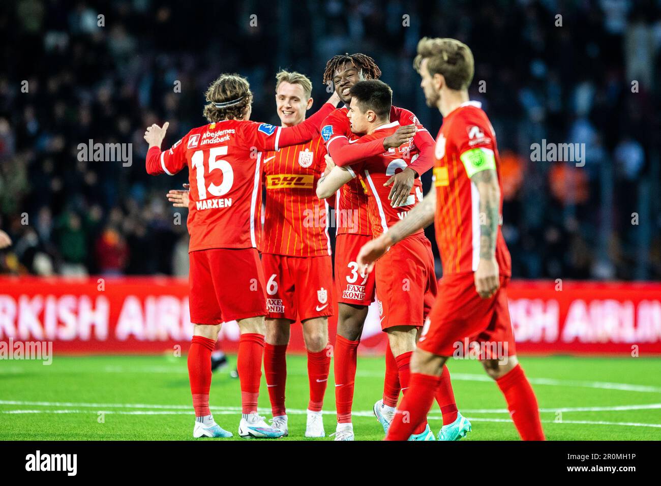 Farum, Denmark. 08th May, 2023. Adamo Nagalo (39) of FC Nordsjaelland ...