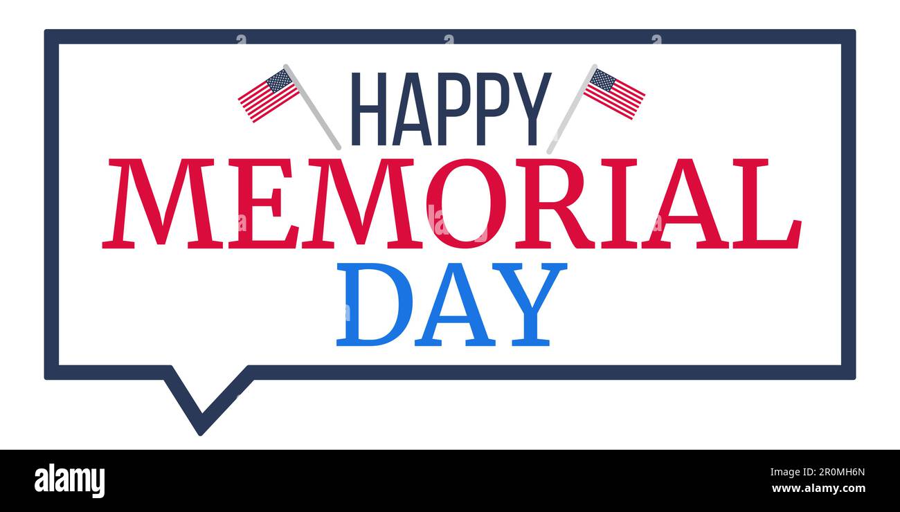 Memorial Day Banner with american flag. Vector Stock Vector Image & Art ...