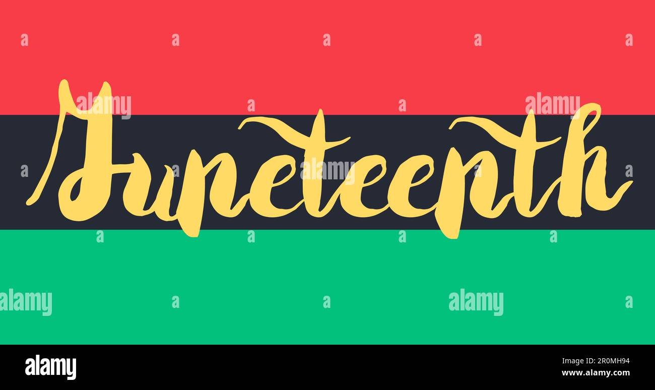 Juneteenth Banner With Flag For 19 June. Vector Stock Vector Image ...