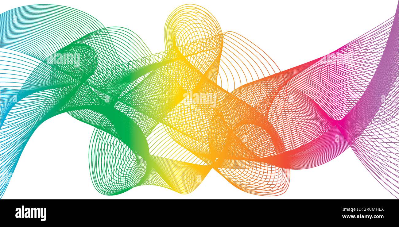 rainbow fractal background rainbow color lines abstract wave background ...