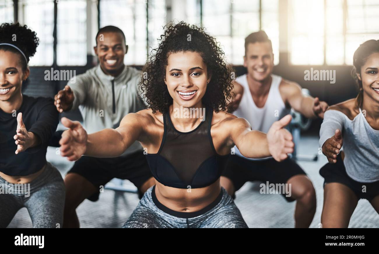 Exercise is too beneficial not to be doing it. a group of young people ...