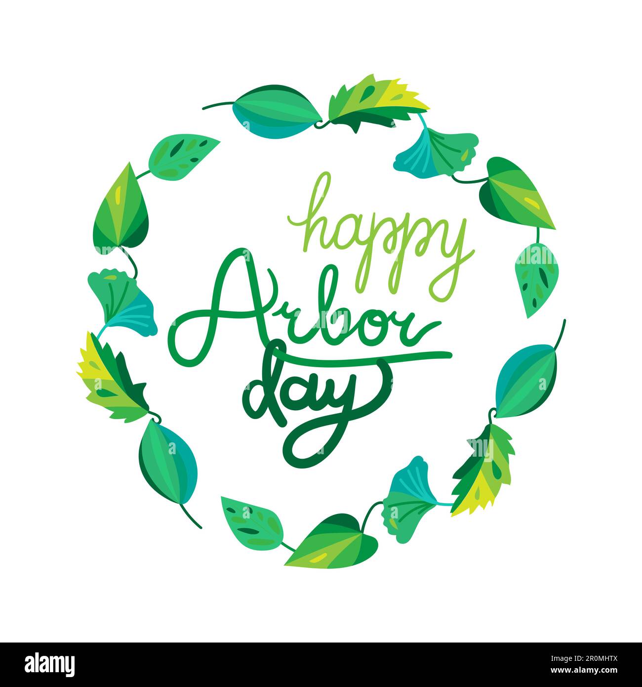 Save Our Planet Concept. Arbor Day Greeting for sticker, banner and ...