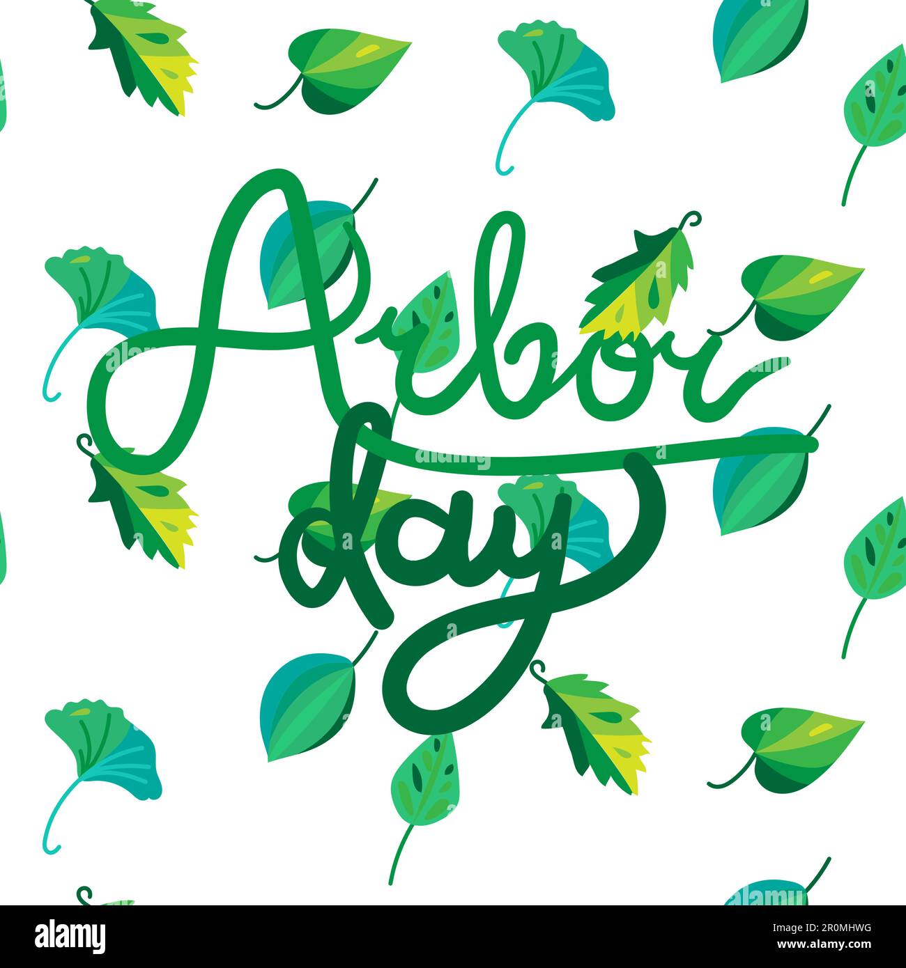 Save Our Planet Concept. Arbor Day Greeting for sticker, banner and ...