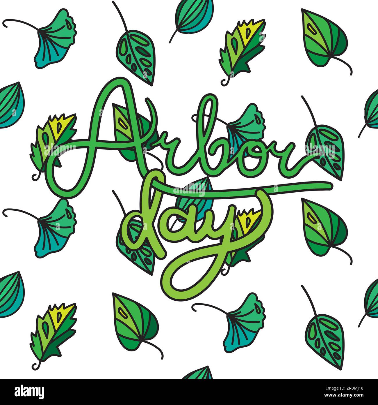 Save Our Planet Concept. Arbor Day Greeting for sticker, banner and ...