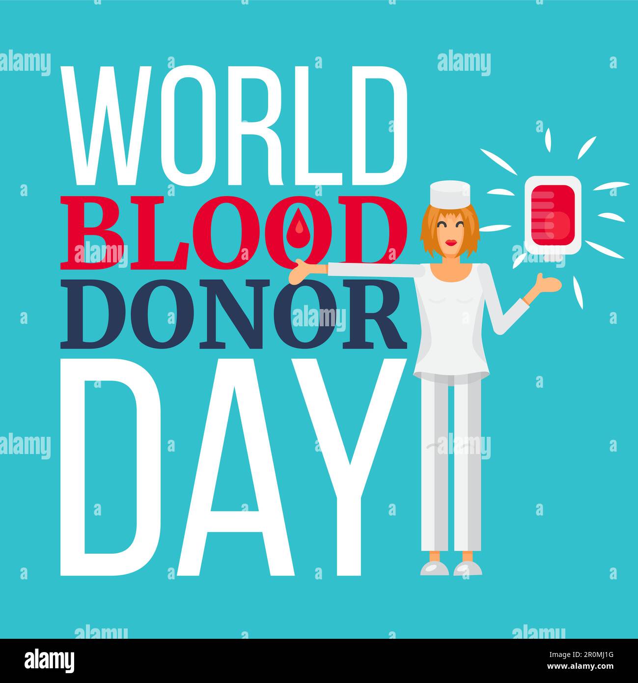 World Blood Donor Day Celebration Banner. Vector Stock Vector Image ...