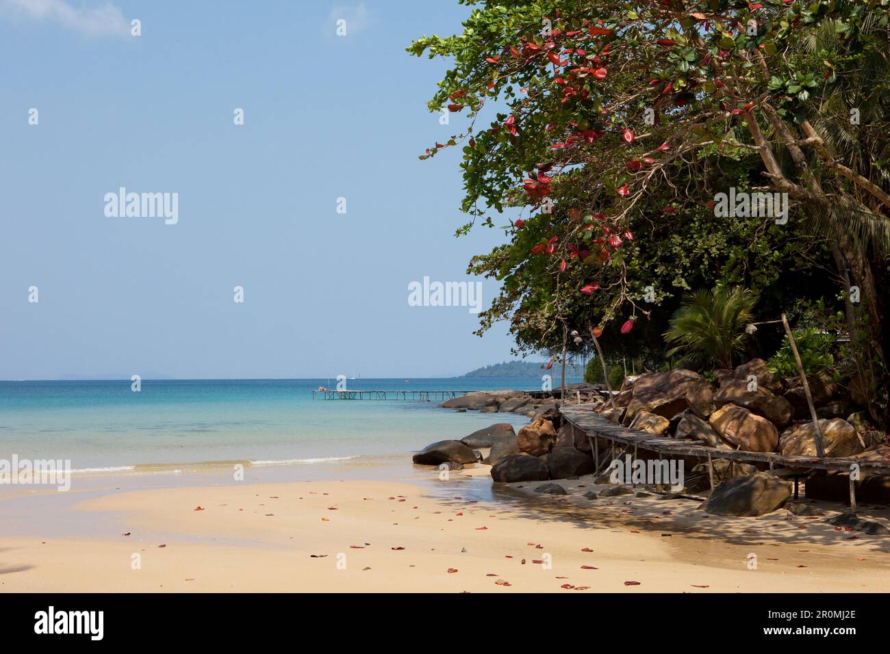 Jetty from the beach to the resort, A Na Lay Resort, Koh Kood, Koh Kut ...