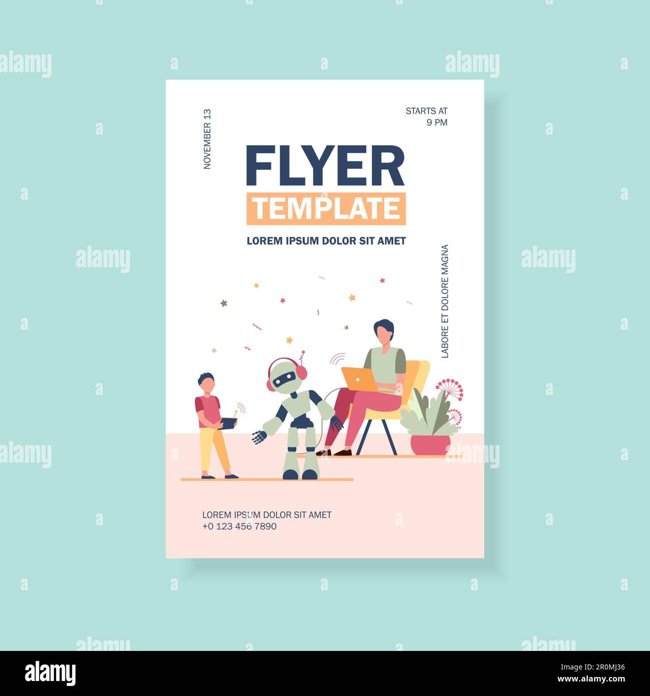 Father son laptop cartoon Stock Vector Images - Alamy