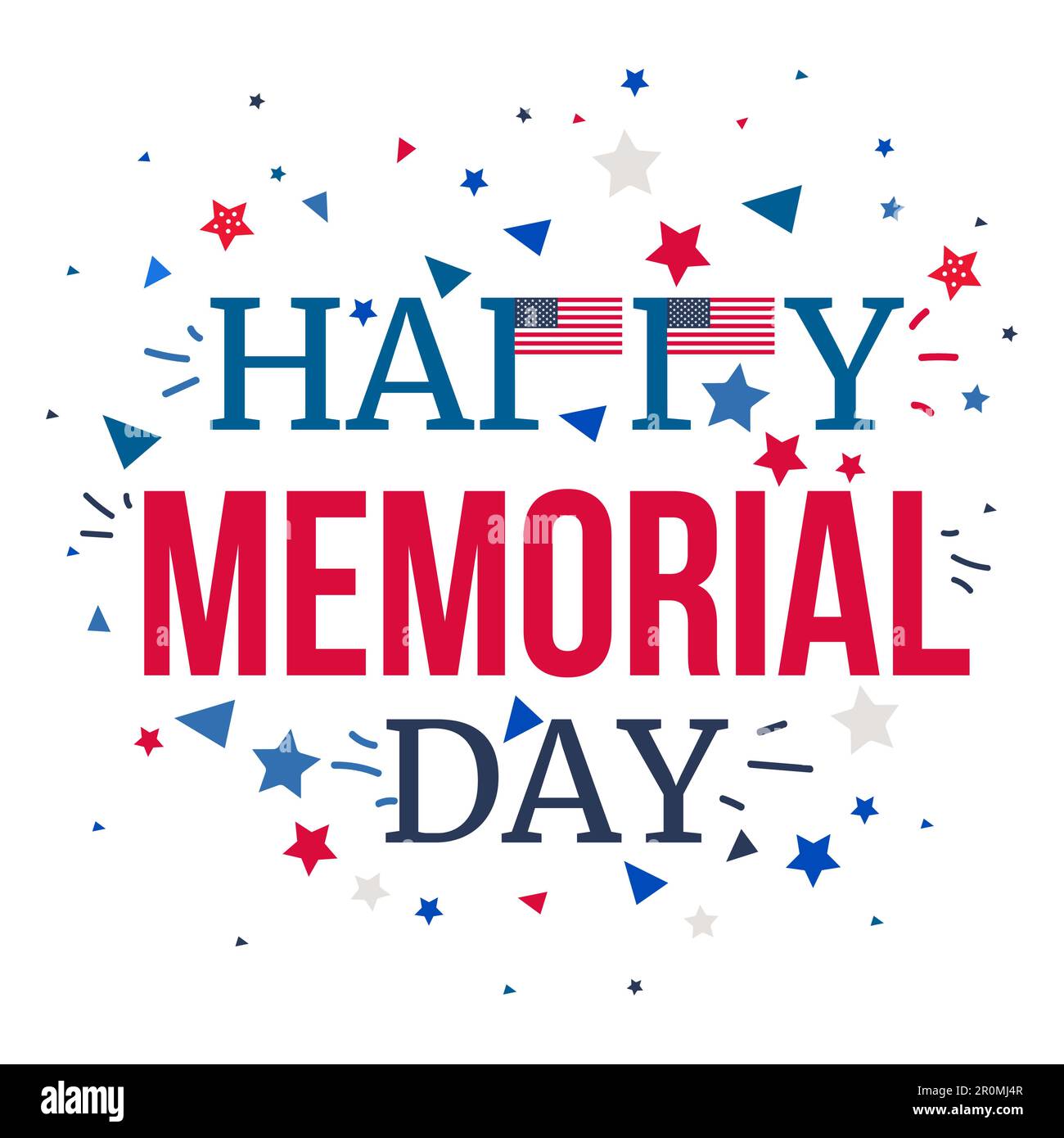 Memorial Day Banner with american flag. Vector Stock Vector Image & Art ...