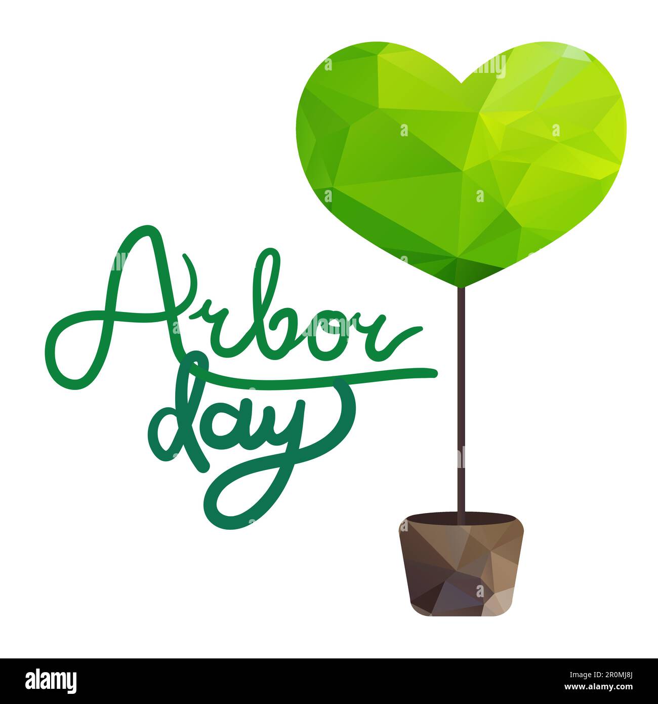 Save Our Planet Concept. Arbor Day Greeting for sticker, banner and ...