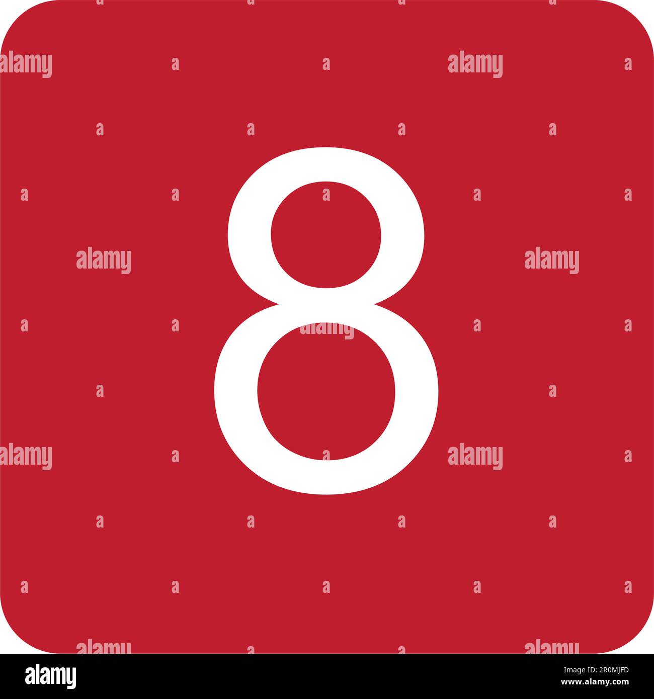 Keycap Digit Eight icon vector image. Suitable for mobile application ...