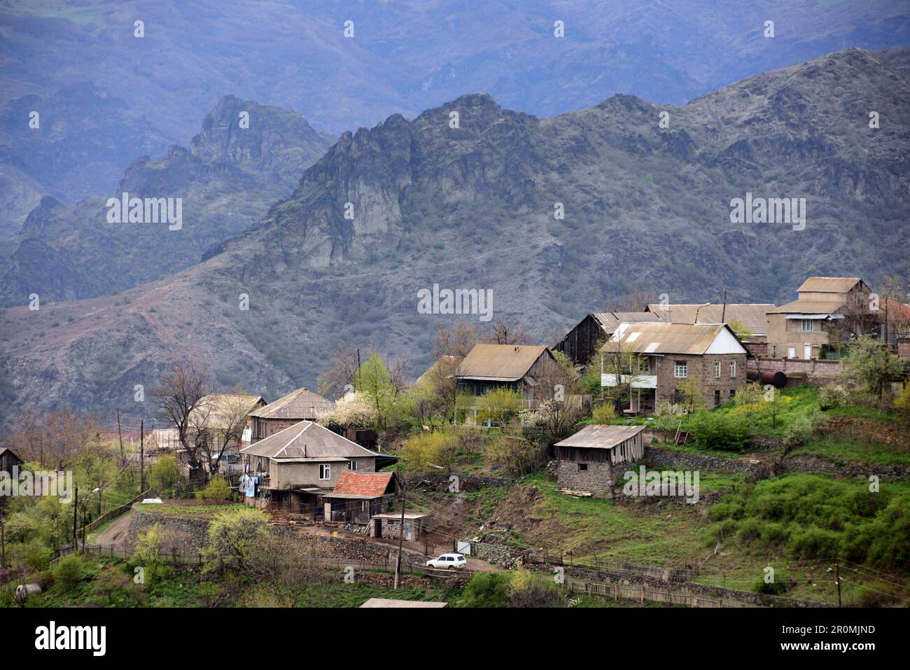 Houses of the village Haghpat, Caucasus countryside at Alaverdi ...