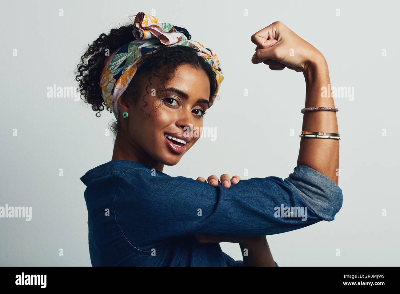 Know your strength, know your power as a woman. Studio shot of an ...