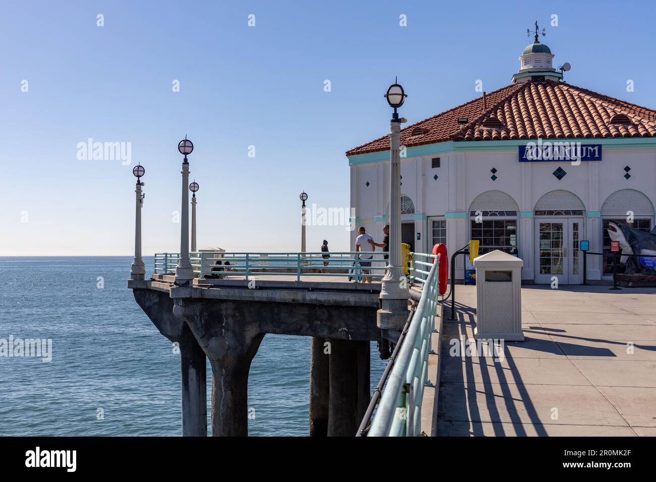 The Aquarium at the end of the Manhattan Beach pier in California USA ...