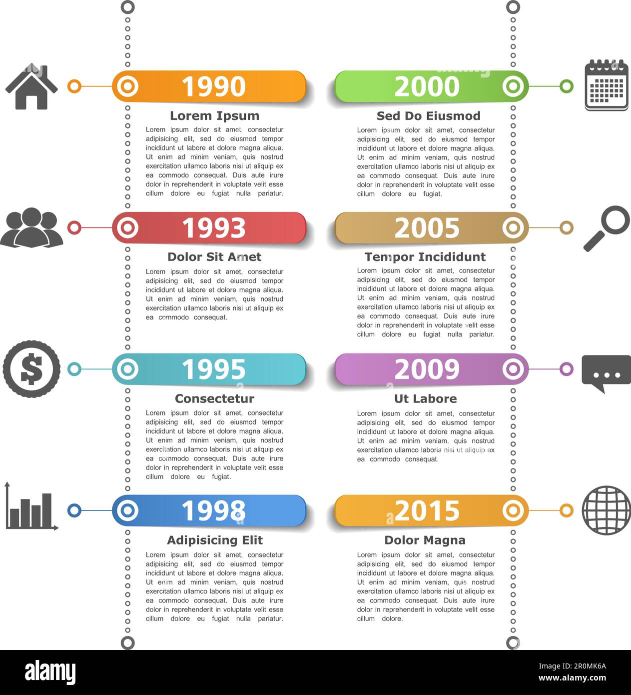 Timeline design template, vector eps10 illustration Stock Vector Image ...