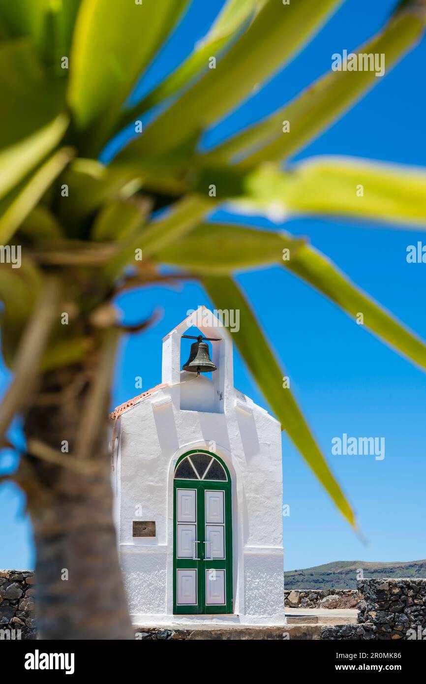 The small chapel Ermita de Nuestra Senora de Guadalupe in the Garajonay ...