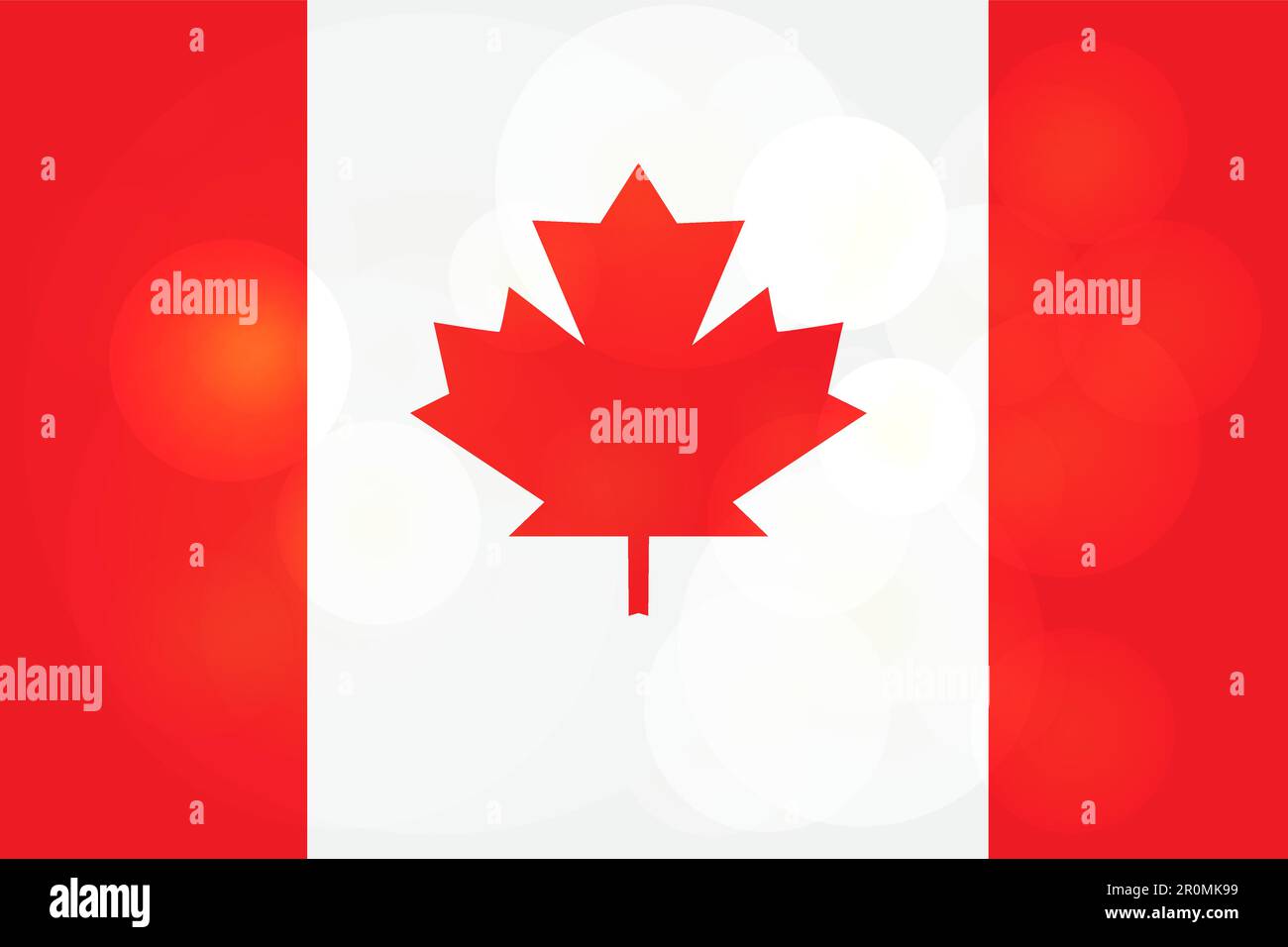 Happy Victoria Day Sticker And Banner With Canadian Maple Leaf. Vector ...