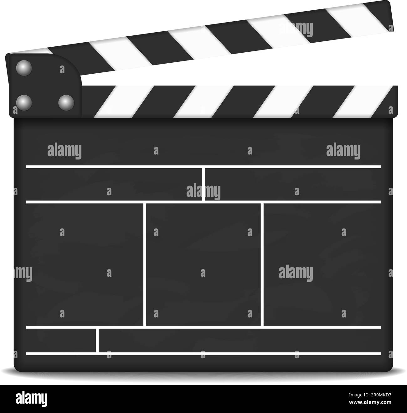 Clapper board on white background, vector eps10 illustration Stock ...