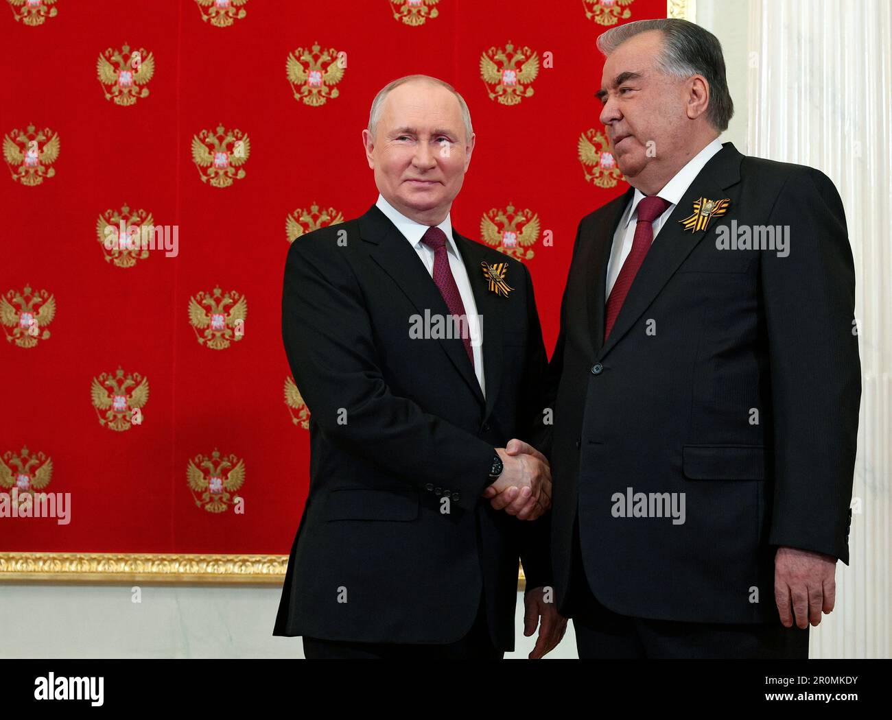Russian President Vladimir Putin, left, and Tajikistan's President ...