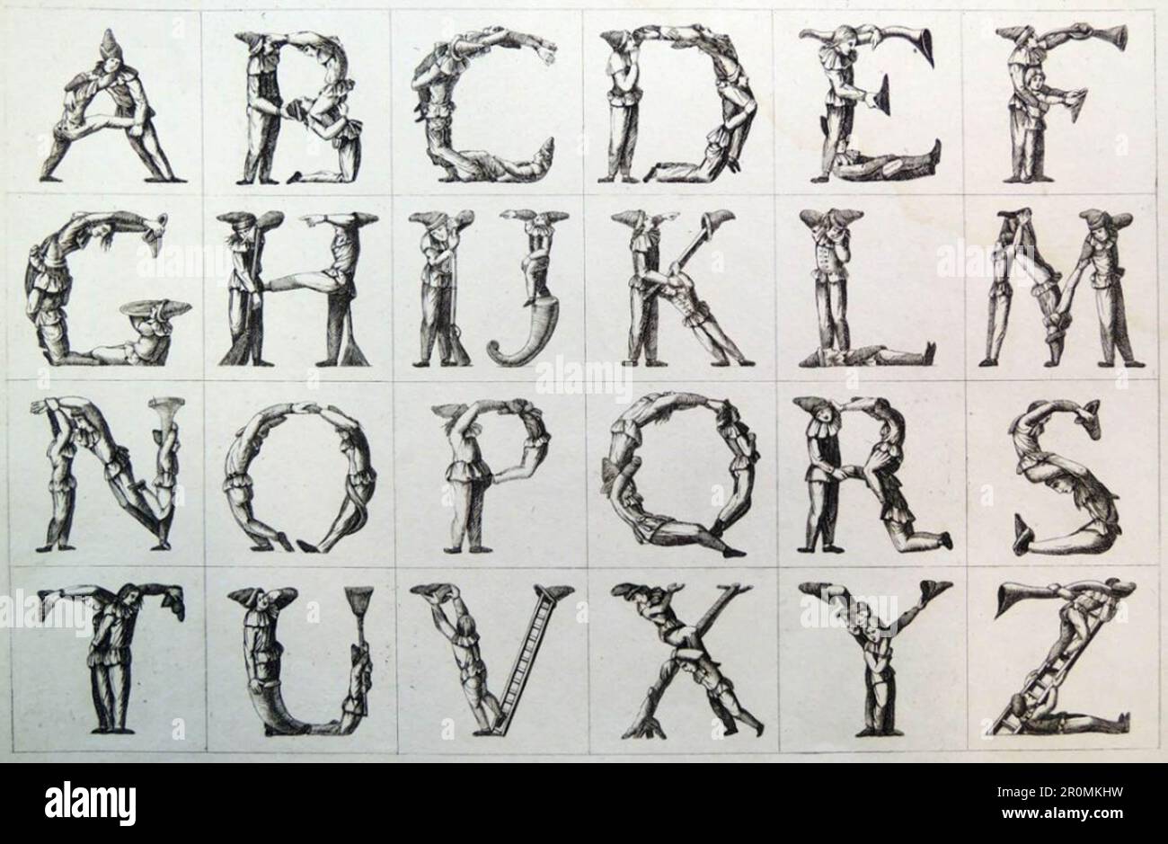 The Human Alphabet Stock Photo - Alamy