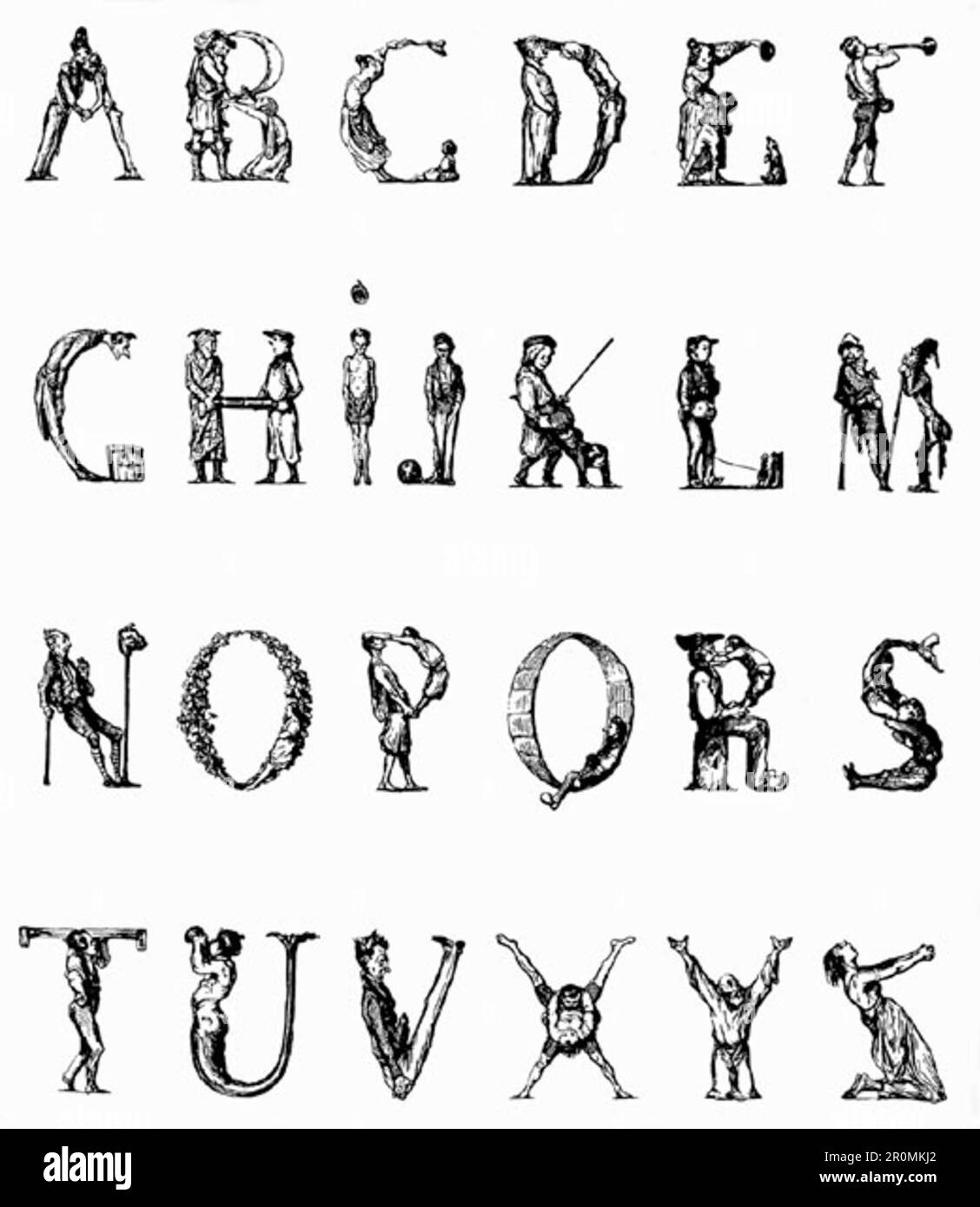 The Human Alphabet Stock Photo - Alamy