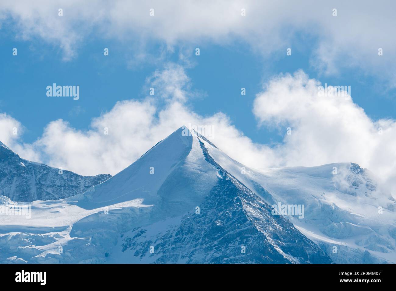 white peak of Silberhorn in the bernese alps Stock Photo - Alamy