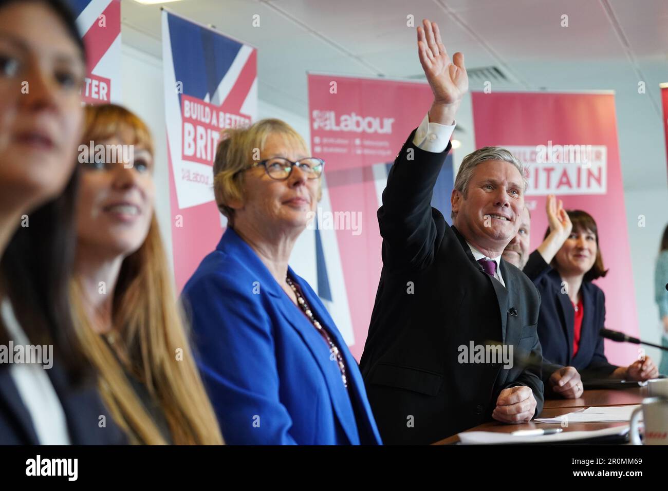 Deputy Labour Party leader Angela Rayner (second left), Labour leader ...