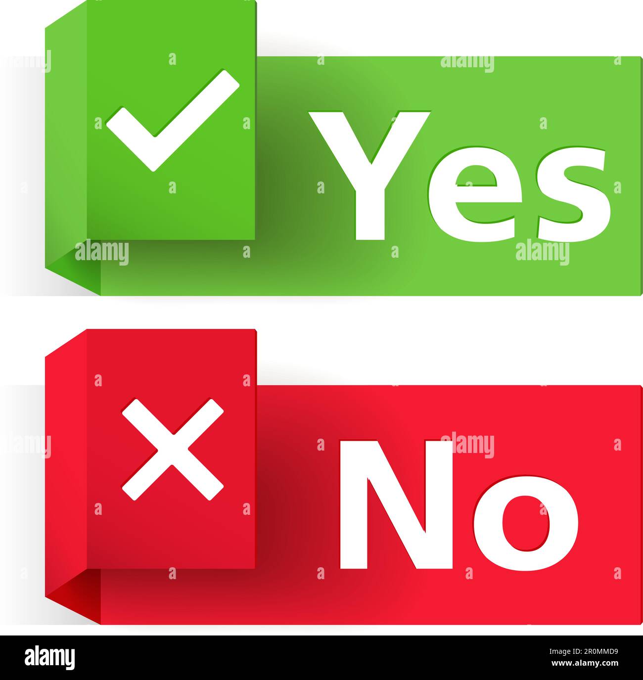 Yes and no banners, origami style, vector eps10 illustration Stock ...