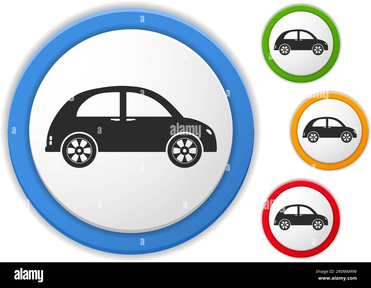 Retro car icon, four colors, vectpr eps10 illustration Stock Vector ...