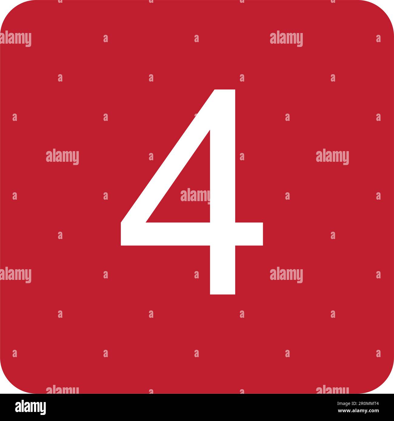 Keycap Digit Four icon vector image. Suitable for mobile application ...