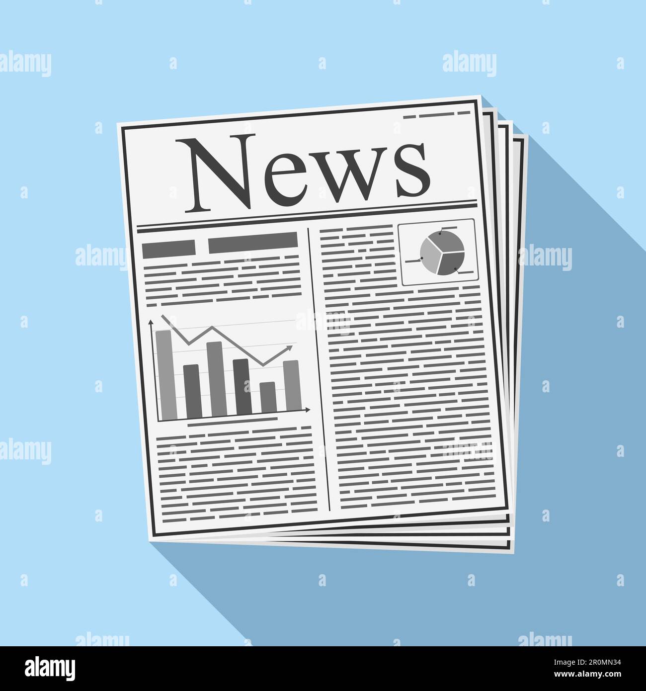 Newspaper, flat design, vector eps10 illustration Stock Vector Image ...