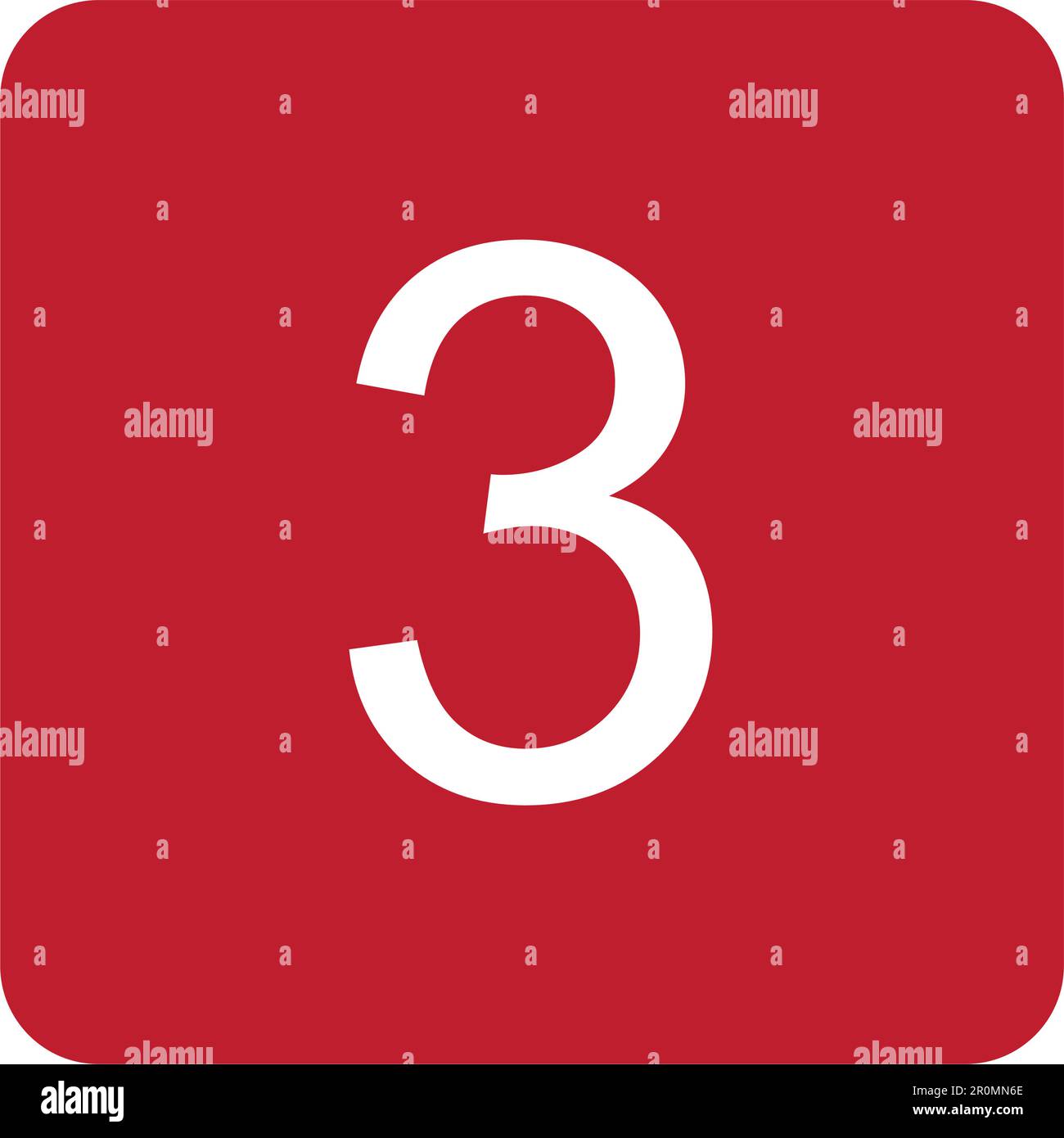 Keycap Digit Three icon vector image. Suitable for mobile application ...