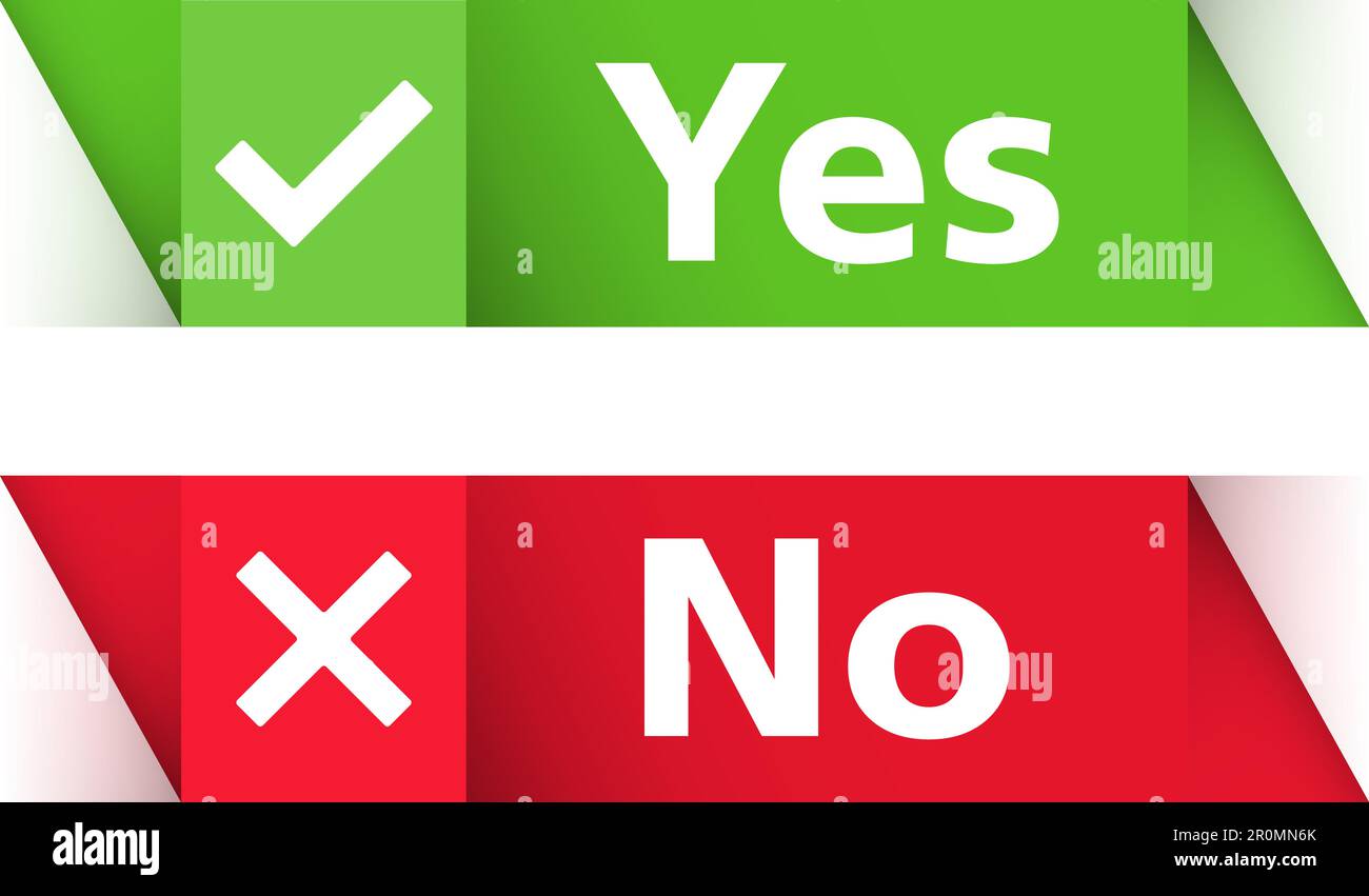 Yes and no banners, vector eps10 illustration Stock Vector Image & Art ...