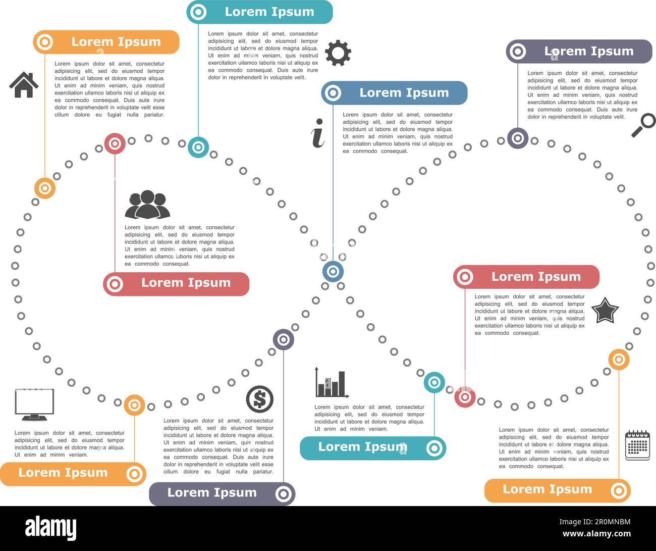 Design template with infinity shape, vector eps10 illustration Stock ...
