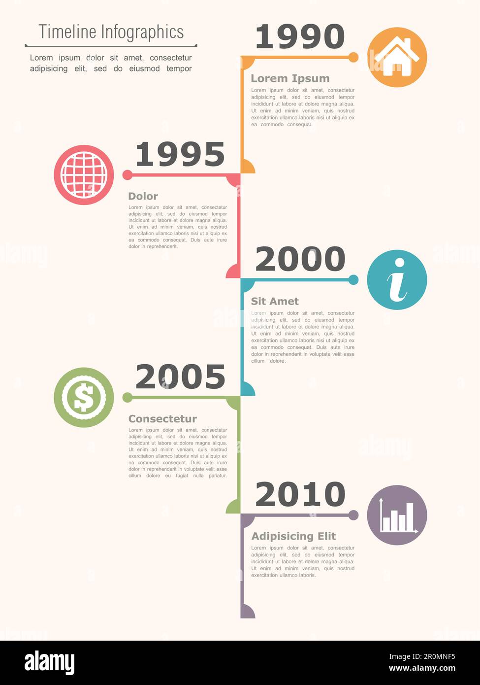 Vertical timeline infographics design template, vector eps10 ...