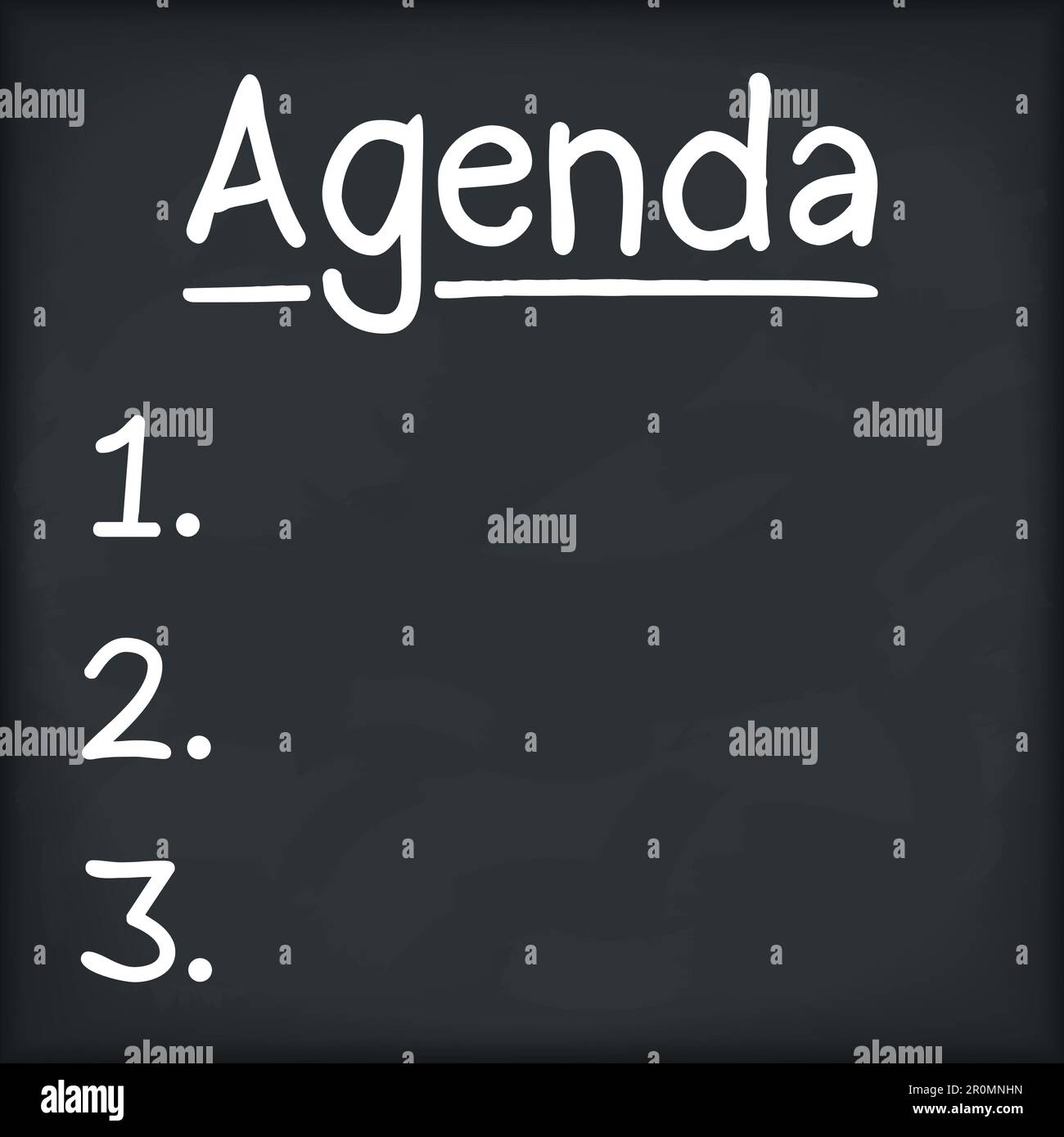 Agenda written on blackboard, vector eps10 illustration Stock Vector ...