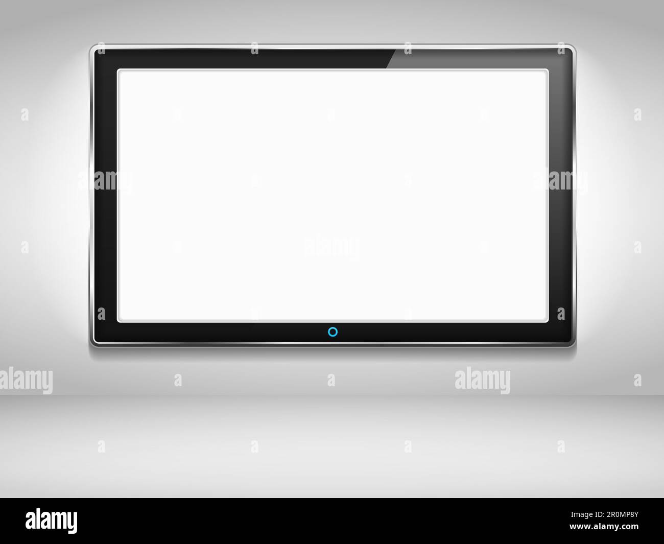 TV hanging on the wall, vector eps10 illustration Stock Vector Image ...