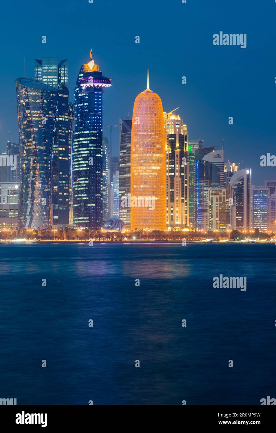 Corniche skyline, West Bay, Doha, Qatar Stock Photo - Alamy