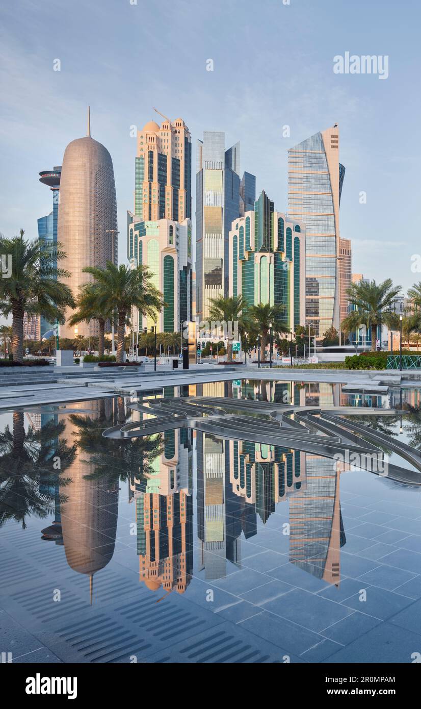Skyscrapers, West Bay, Diplomatic Area, Doha, Qatar Stock Photo - Alamy
