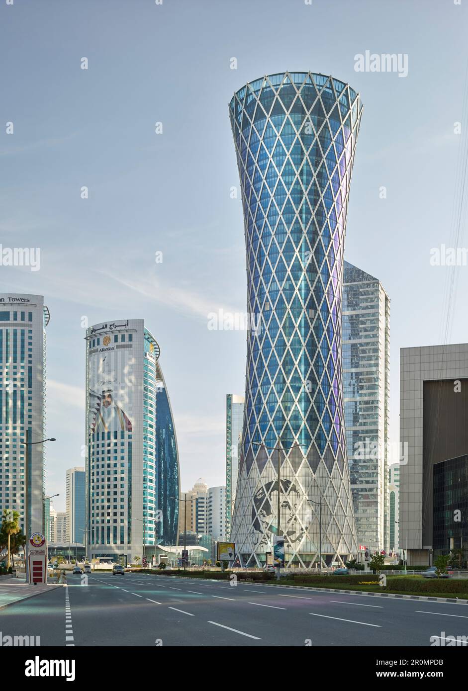 Skyscrapers, Majlis Al Taawon Street, West Bay, Diplomatic Area, Doha ...