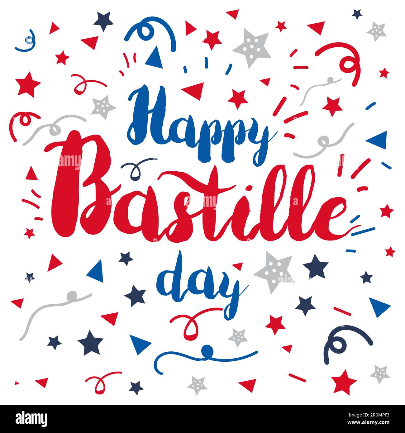 Happy Bastille Day Celebration Banner. France Independence Greeting ...