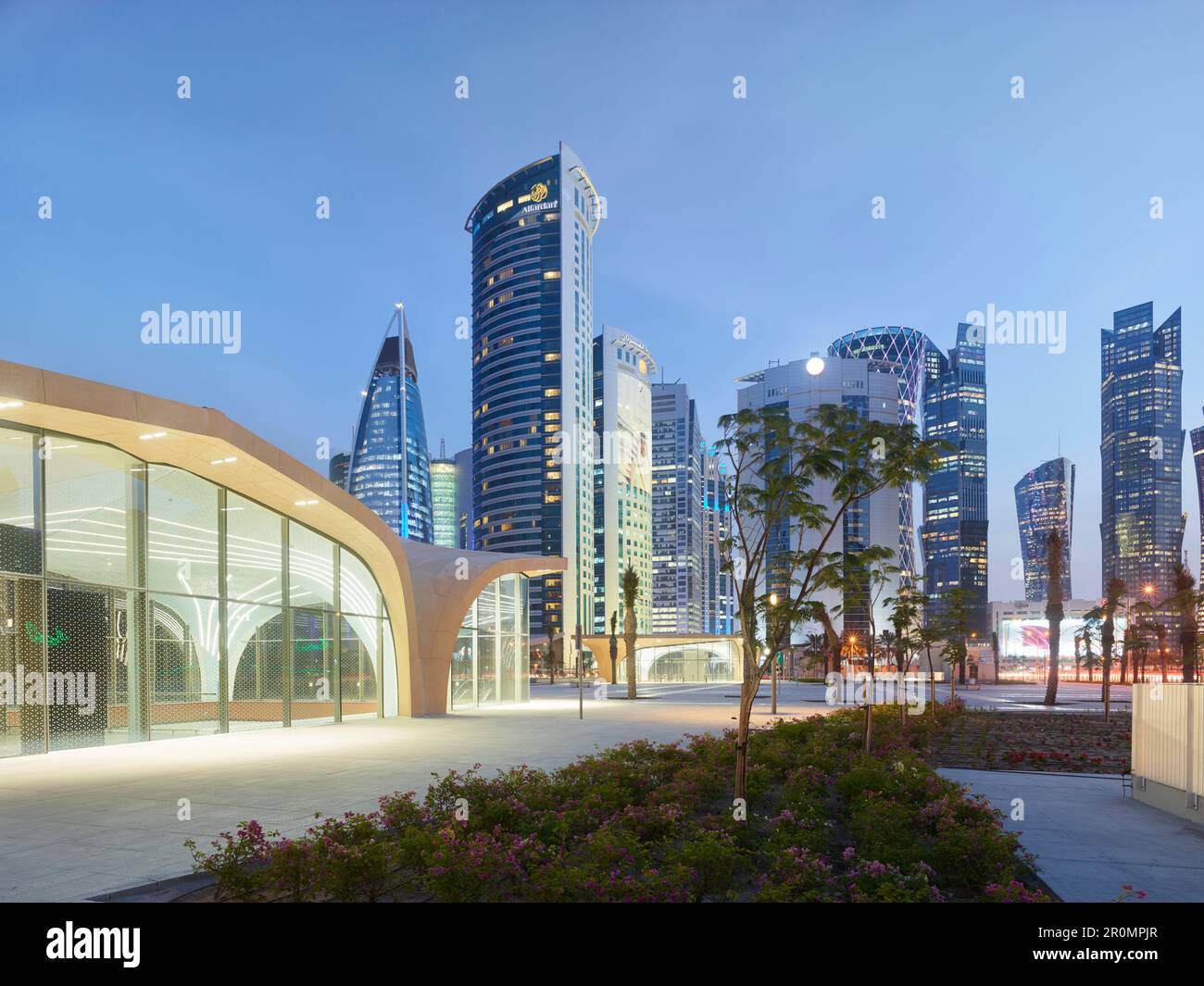 Skyscrapers, West Bay, Diplomatic Area, Doha, Qatar Stock Photo - Alamy