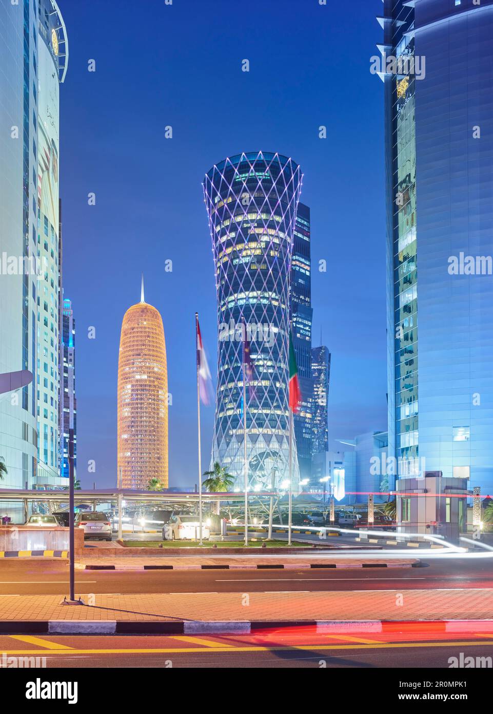 Skyscrapers, West Bay, Diplomatic Area, Doha, Qatar Stock Photo - Alamy