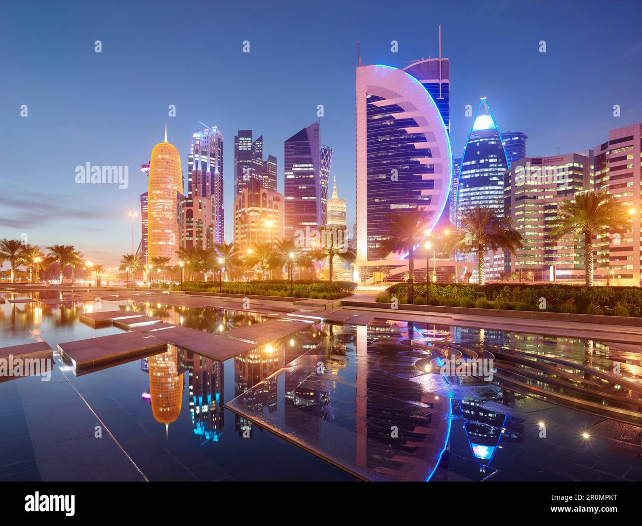 Skyscrapers, West Bay, Diplomatic Area, Doha, Qatar Stock Photo - Alamy