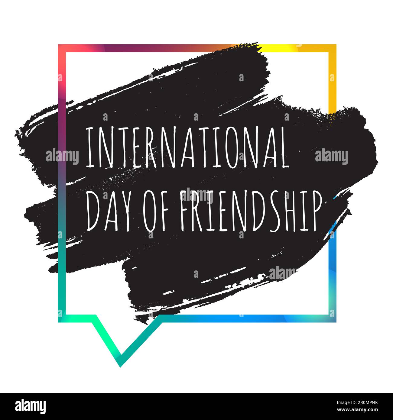 International Day of Friendship Banner With Grunge Spot And Colorful ...