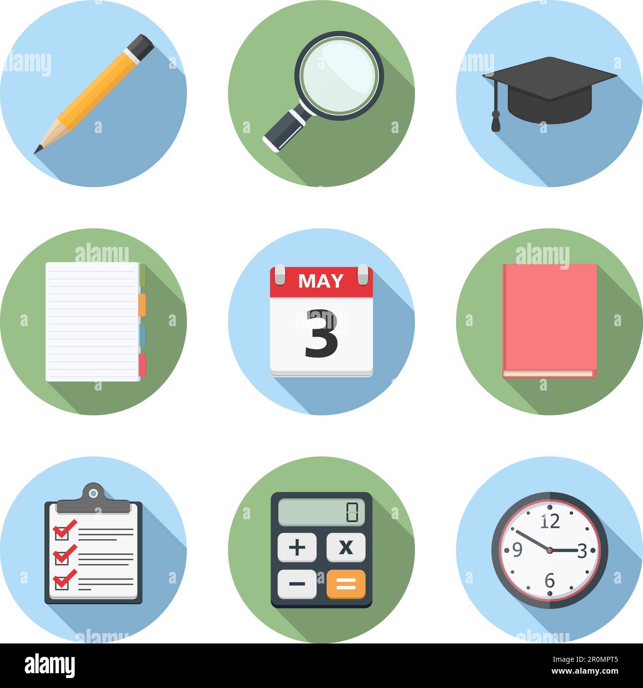 Education icons, flat design, vector eps10 illustration Stock Vector ...