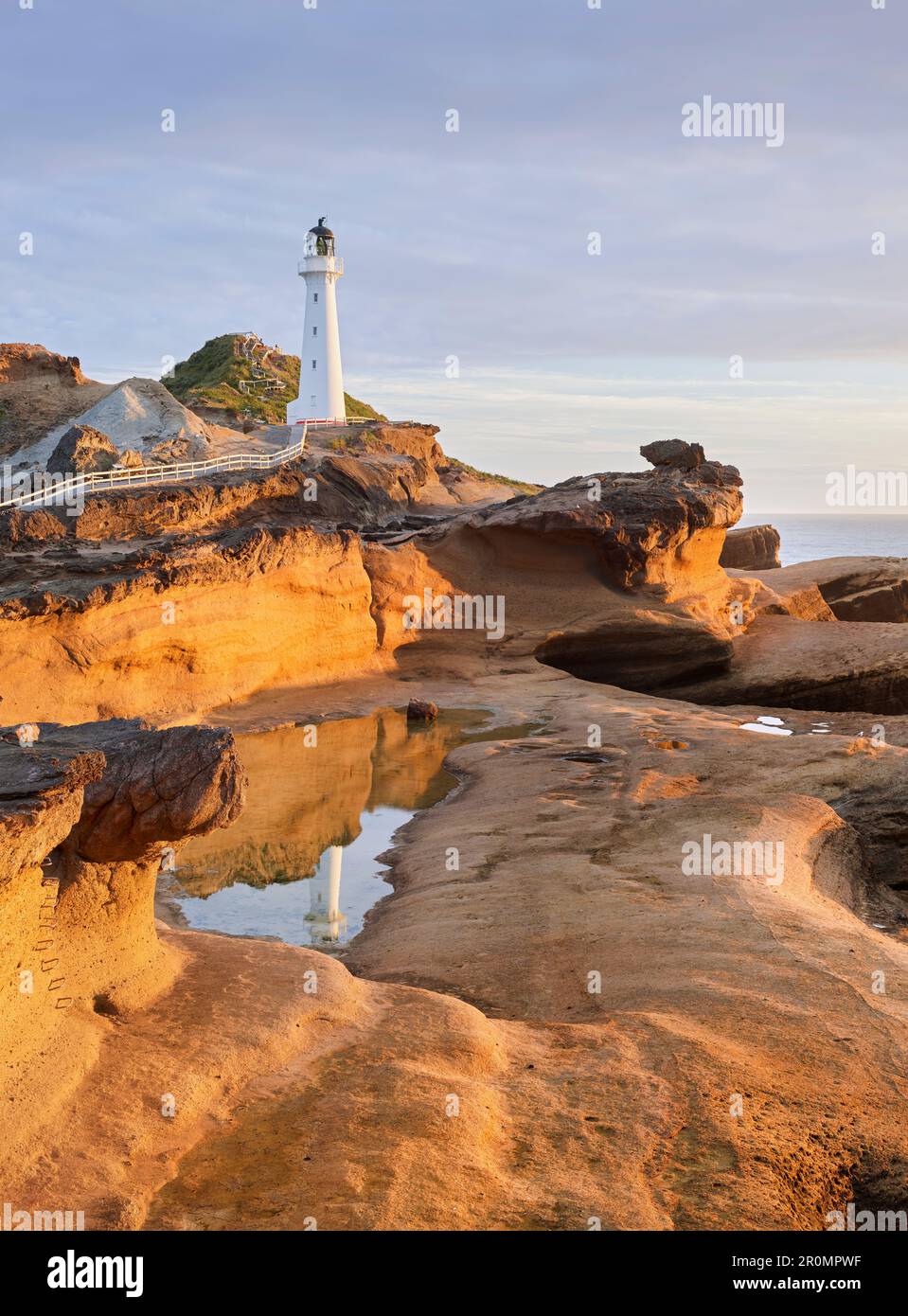 Castle Point Lighthouse, Sandstone, Wellington, North Island, New ...