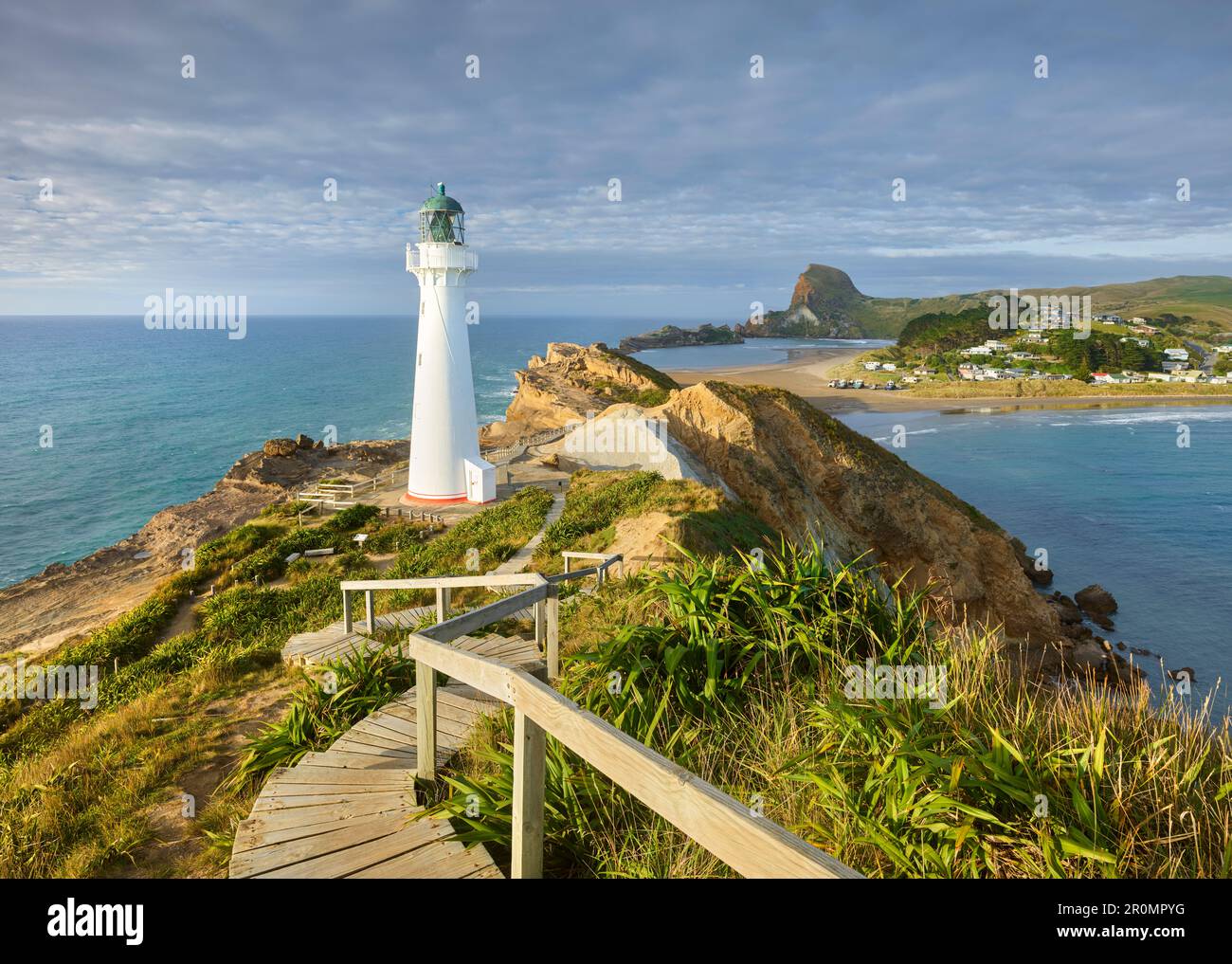 Castle Point Lighthouse, Wellington, North Island, New Zealand, Oceania ...