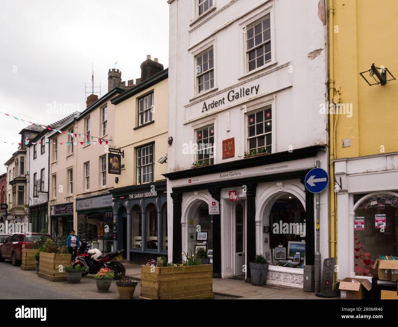 Brecon town on edge of brecon beacons national park hi-res stock ...