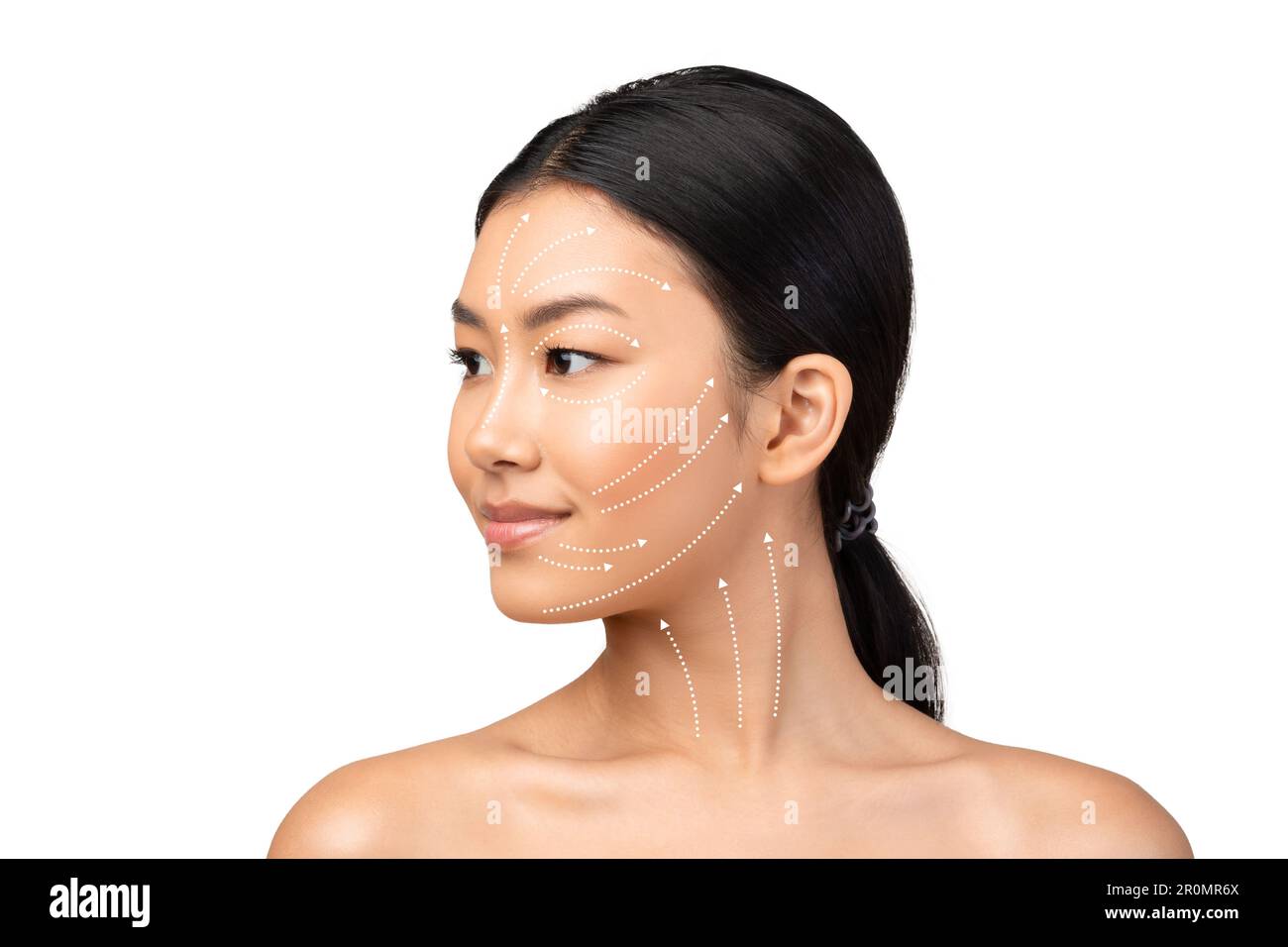 Womans face with age lines hi-res stock photography and images - Alamy